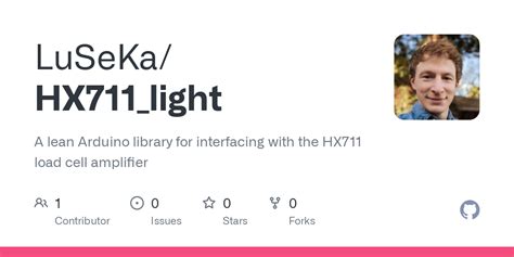 Github Lusekahx711light A Lean Arduino Library For Interfacing With The Hx711 Load Cell
