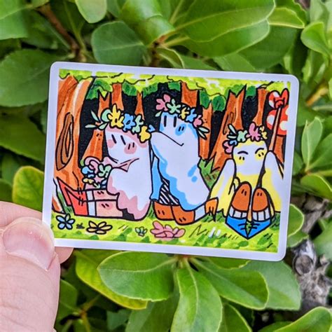 Tiny Ghost Art V2 Sticker Set Milky Tomato