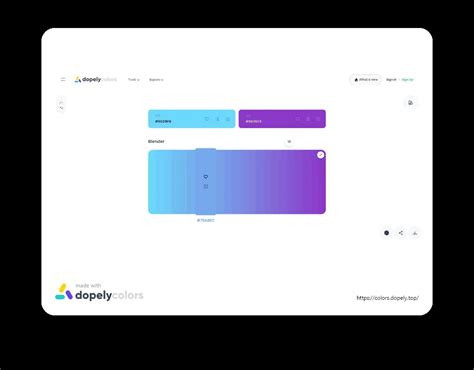 Online Color Blender And Transition Tool Dopely Colors