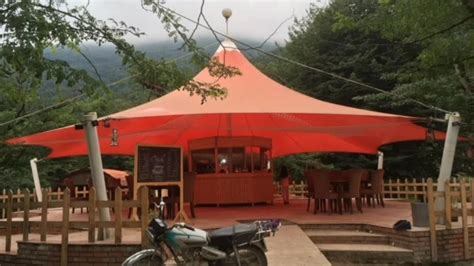 سایبان خیمه ای کافی شاپ پارک جنگلی سقف خیمه ای تراس کافه رستوران عربی 09380039391حقانی نماشا