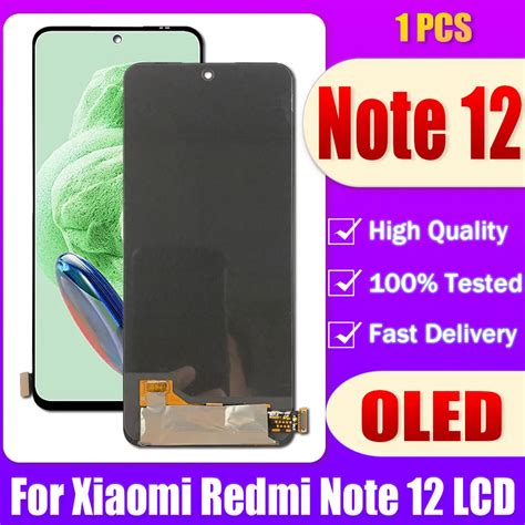 100 Tested OLED For Xiaomi Redmi Note 12 22111317I 22111317G LCD