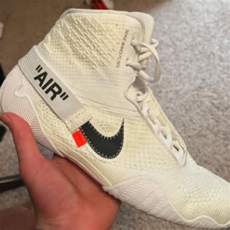 Nike Tawa Off White Custom Rare Used New Wrestling Sh Gem