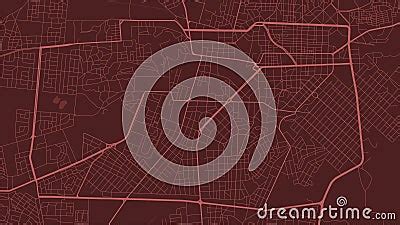 Background Asmara Map Eritrea Red City Poster Vector Asmera Map With Roads And Water