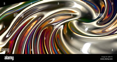 A 3d Render Colorful Twisted Shapes In Motion Computer Generated