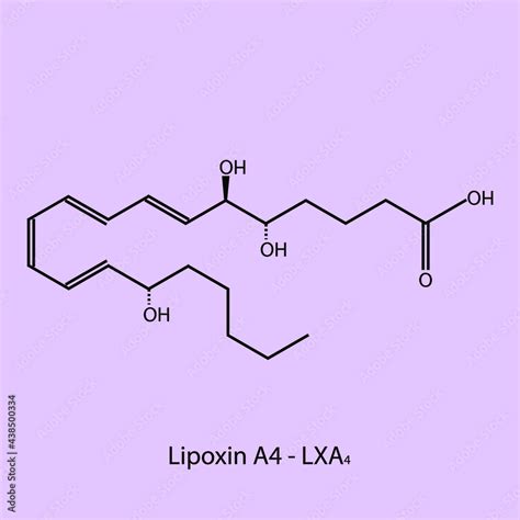 Lipoxin A4 Lipoxin Biomolecule Molecular Formula Skeletal Molecule