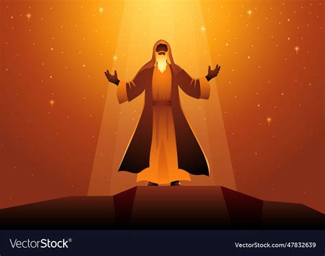 God Promises To Bless Abraham And All Of His Vector Image