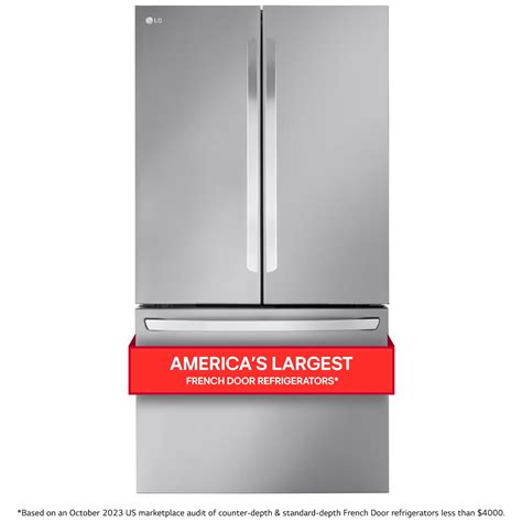 Lg 36 In 31 7 Cu Ft Smart French Door Refrigerator With Internal Water Dispenser Printproof