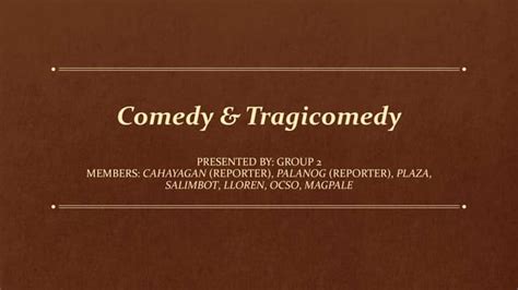 Comedy And Tragicomedypptx