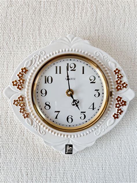 50％割引ホワイト系超特価sale開催！ Jie Gantofta＊pottery Clock＊from Sweden 掛時計 柱時計