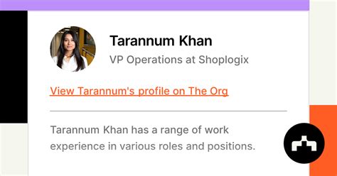 Tarannum Khan Vp Operations At Shoplogix The Org