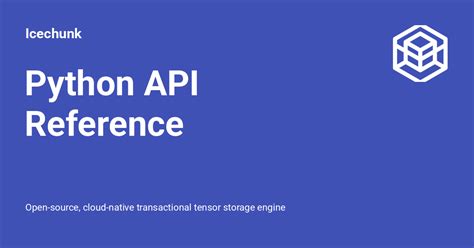 Python Api Reference Icechunk
