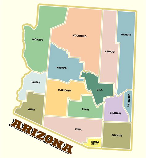 Printable Map Of Maps Of Arizona Cities And Counties