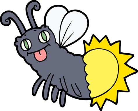 Vector Cartoon Firefly 12466923 Vector Art At Vecteezy