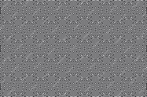 Fondo De Patrón De Líneas Geométricas Sin Costura Vector Premium