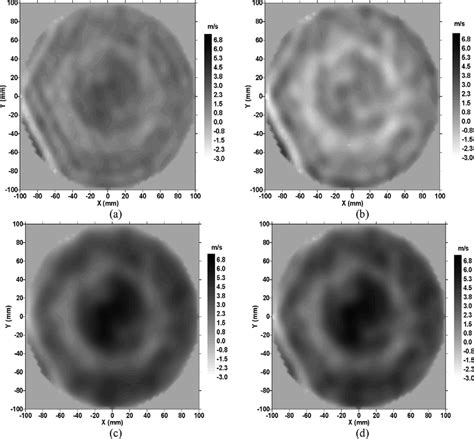 reconstructed image of air flow above a nozzle using 2664 rays a the