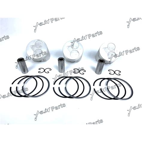 Yem Engine Parts Piston Ring Kit Set Std 67mm For Kubota D722 X 3 Pc