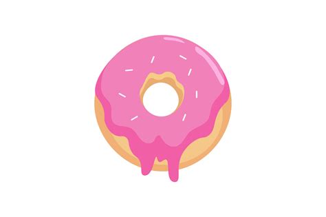 Strawberry Donut With Meses Icon Graphic By Overloadmemo · Creative Fabrica