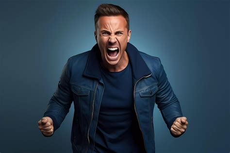 Premium Ai Image Annoyed Man Gestures Angrily Expresses Negative