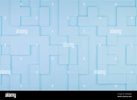 3d Rendered Abstract Cyan Blue Background With Square Shape Wallpaper
