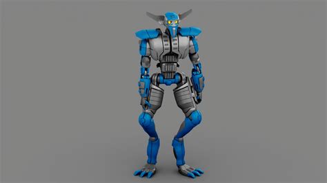 Villain Robot Rigged Animated Characer Superhive Formerly Blender