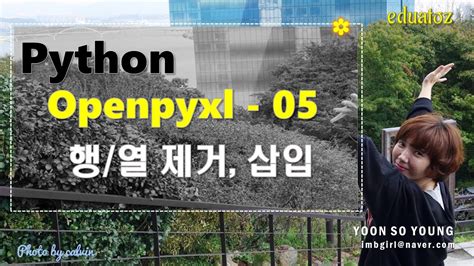 PYTHON openpyxl 여러 시트에 동일 작업하기 YouTube