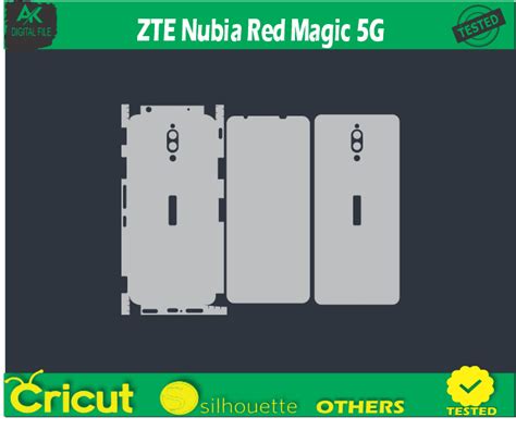 ZTE Nubia Red Magic 5G Skin Template Vector - AK Digital File