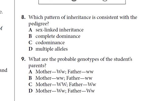 8 Which Pattern Of Inheritance Is Consistent StudyX