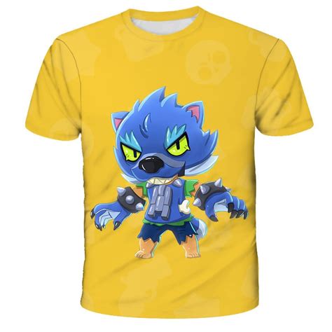 Brawl Stars Werewolf Leon T Shirt Summer Clothes Brawler Stars