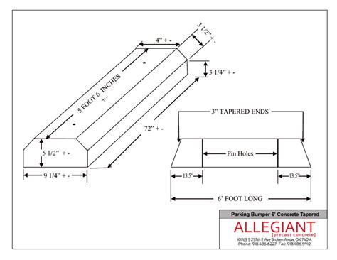 Parking Curb Dimensions
