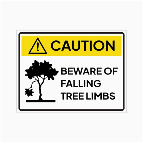 Beware Of Falling Tree Limbs Sign Get Signs
