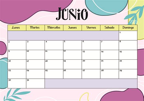 Calendario Junio 2023 Para Imprimir En  Y Pdf Gratis