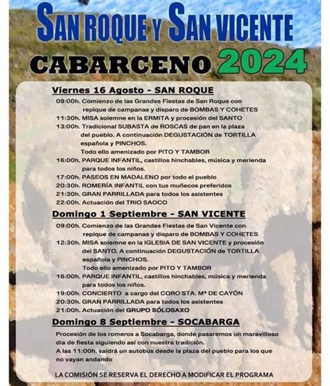 Fiestas de San Roque y San Vicente Cabárceno 2024 Miplanhoy qué