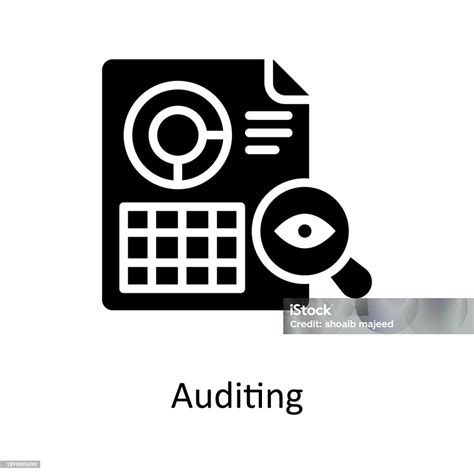 Auditing Vector Solid Icons For Your Digital Or Print Projects Stock Illustration Download