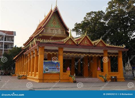 Wat Ong Teu Vientiane Stock Image Image Of Setthathirath 298929213