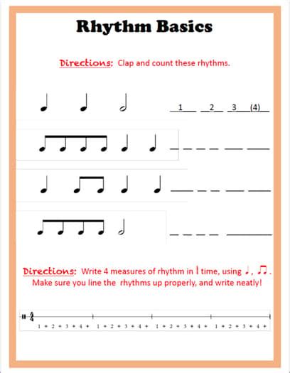 Composing Rhythms By Biggys Music Room Tpt