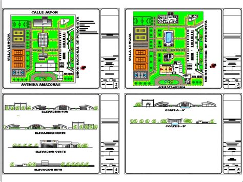 Recreational Sports Center In Autocad Cad 5 49 Mb Bibliocad