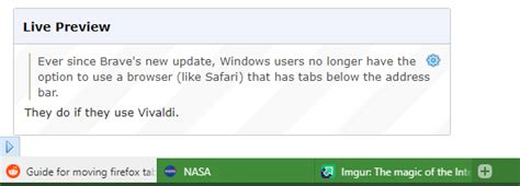 guide for moving firefox tabs below the address bar r browsers