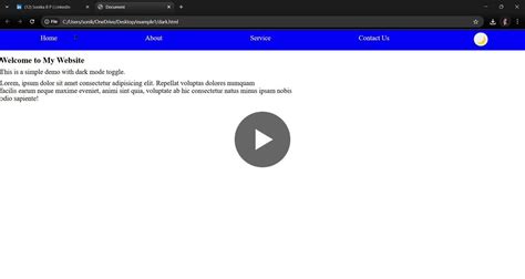 How To Create A Dark Mode Toggle With Html Css And Javascript Sonika B P Posted On The