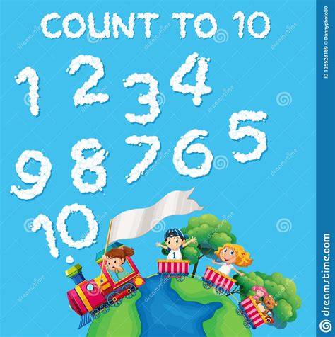 math count finger gesture vector illustration