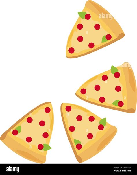 Pizza Illustration Vector On White Background Stock Vector Image