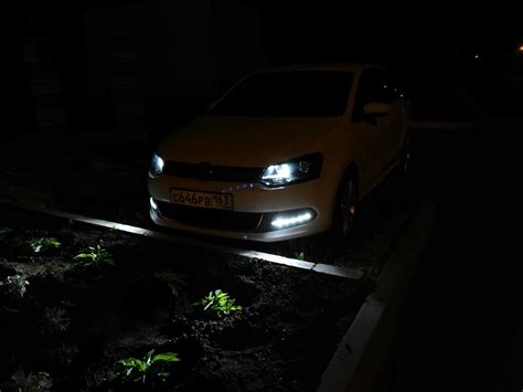 Фары от Поло Рестайл + ДХО Sho-me — Volkswagen Polo Sedan, 1,6 л, 2012 ...