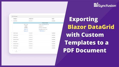 syncfusion on linkedin blazor grid datagrid pdf