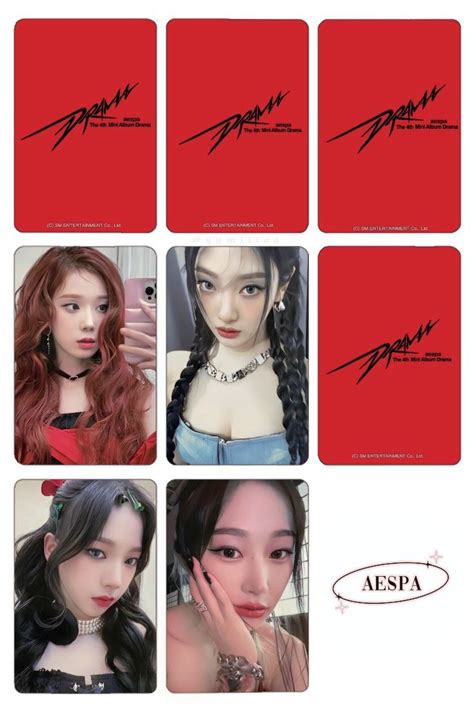Aespa Drama Everline Pob Printable Photocard Template Шаблоны карт