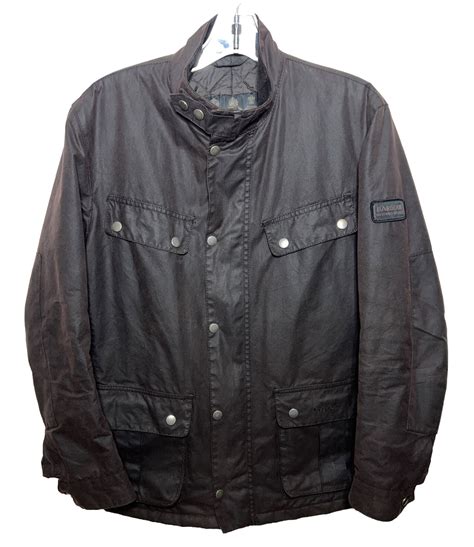 Barbour International Duke Wax Jacket Size S Mens Rus Gem