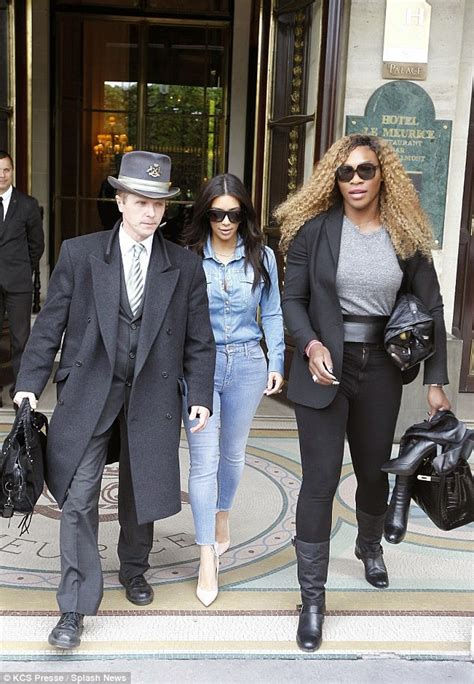 Kim Kardashian Rocks The Double Denim Trend Out And About With Serena