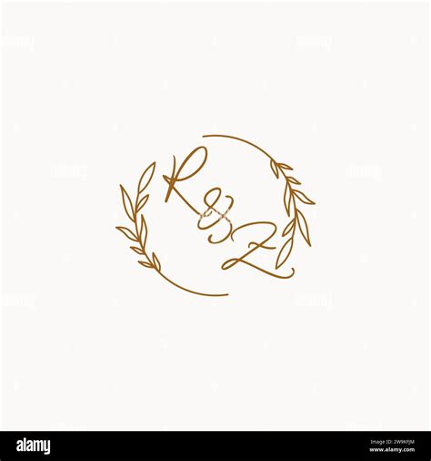 Rz Wedding Initials Logo Design Ideas Stock Vector Image And Art Alamy