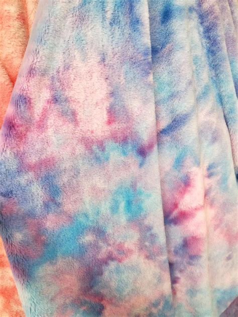 Geïmiteerd Konijn Pluche Rainbow Gradiënt Tie Dye Grandado