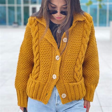 Cable Knit Chunky Etsy