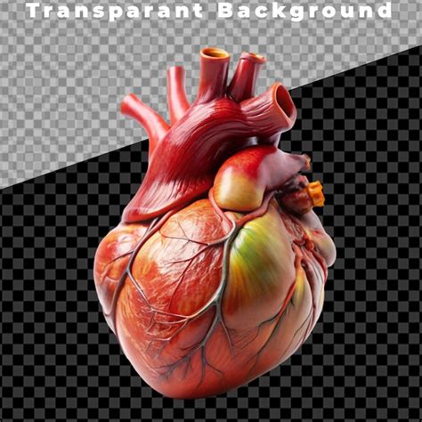 개인성을 가진 인간의 심장 고립된 투명한 배경 Png Psd 프리미엄 Ai 생성 Psd