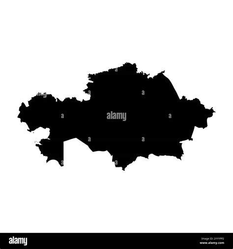Kazakhstan High Detailed Vector Representation Of Country Silhouette In